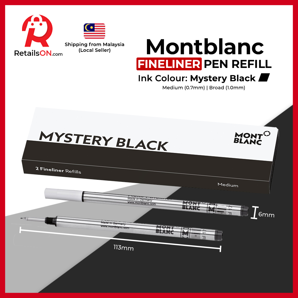 Montblanc Fineliner Refill (2 Per Pack) - Mystery Black / For MB Finel ...